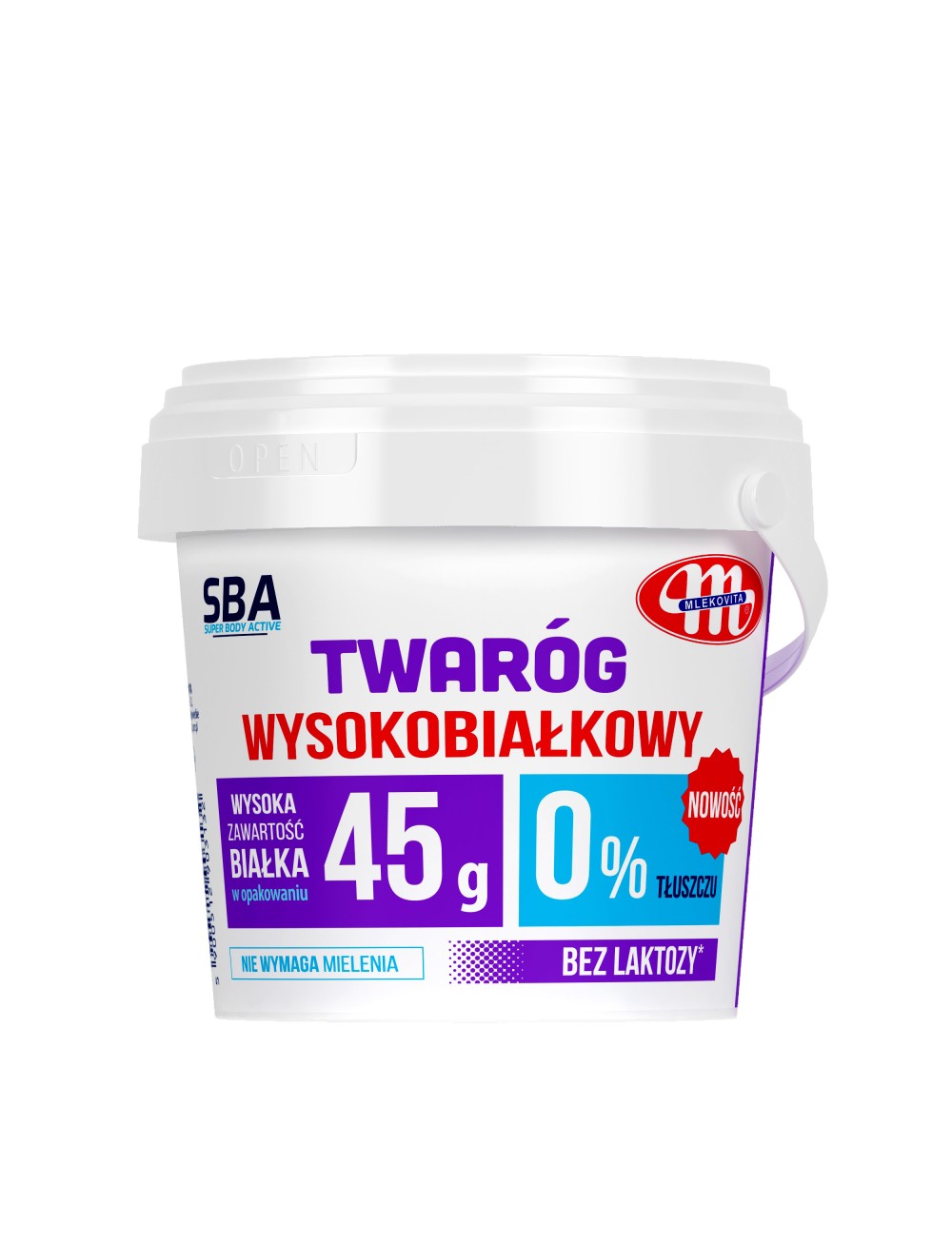 MLEKOVITA SBA twaróg wysokobiałkowy bez laktozy 500 g